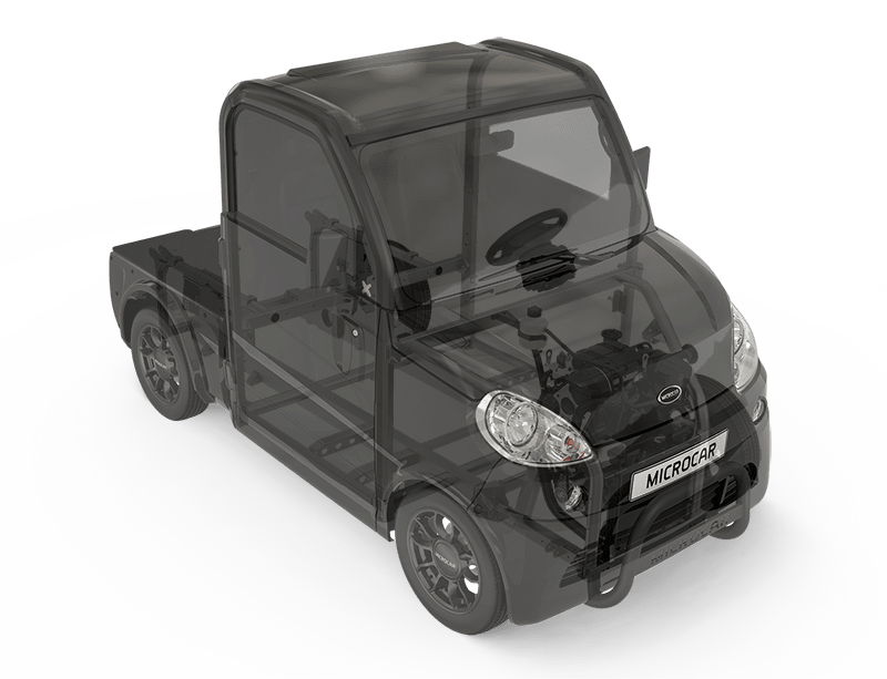 Microcar Cross, der Esprit Pick-Up für Führerschein Klasse AM - Ligier